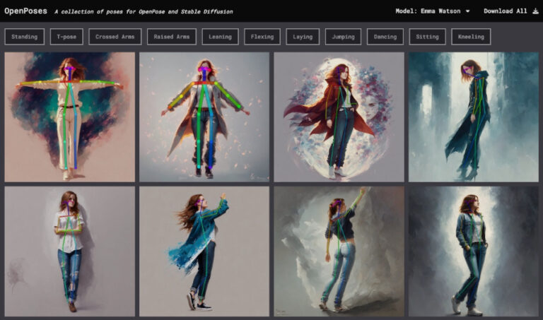 AI画像にポーズを指定できるOpenPose（オープンポーズ）の使い方を解説！ | meta land